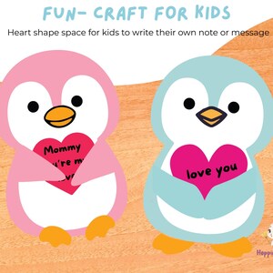 Valentine Penguin Craft for Kids | Cut and Paste Preschool Activity ...