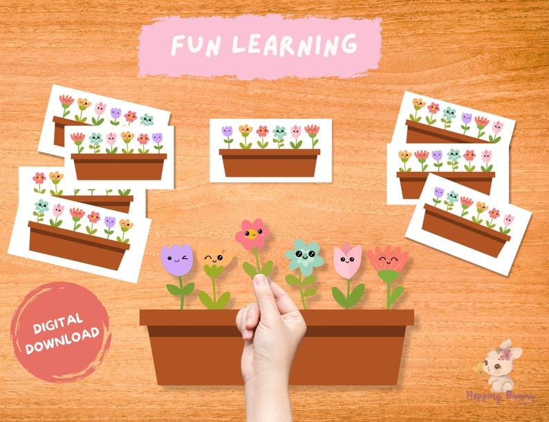 Printable Flower Matching Activity • Montessori Fine Motor Activity ...