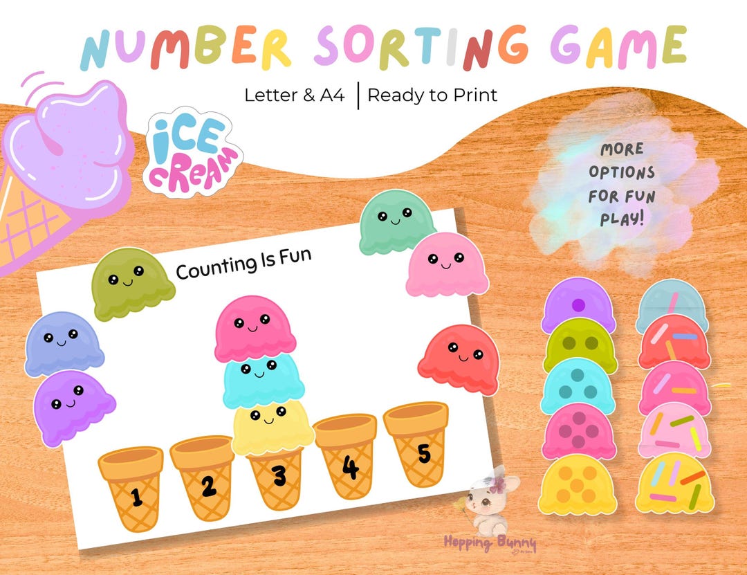 Ice Cream Counting Game | Preschool Number Learning Activity | 1–5 ...