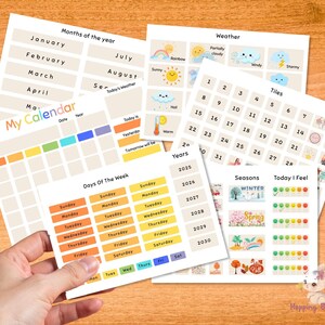 Daily Kids Calendar Printable | Fun Learning Calendar for Toddlers and ...