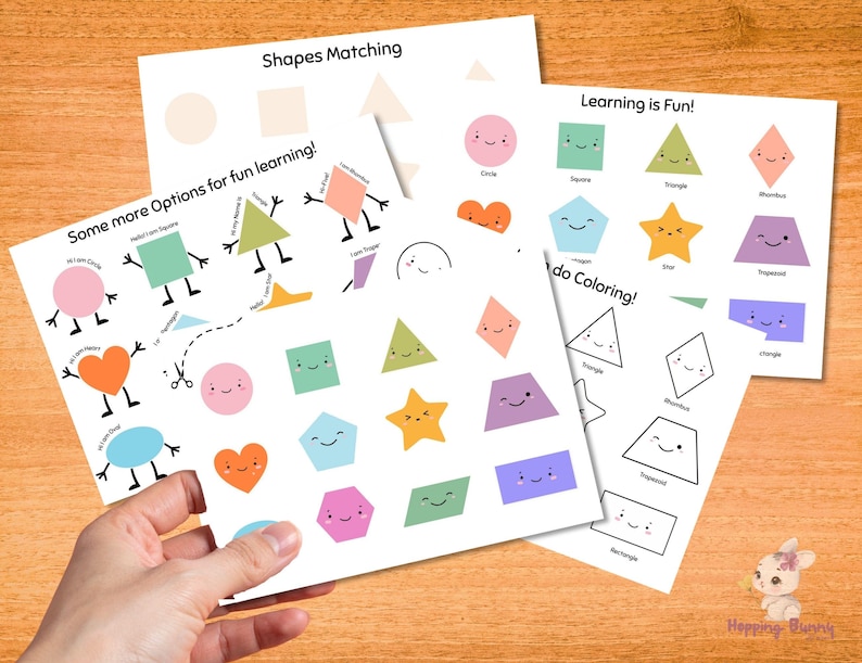 Shapes Matching Game | Montessori Shapes Sorting Printable | Preschool ...