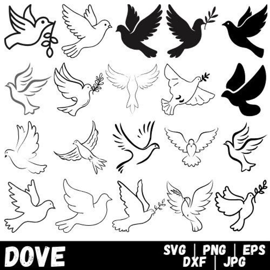 Dove SVG Bundle, Dove PNG Bundle, Dove Clipart, Pigeon SVG Cut Files ...