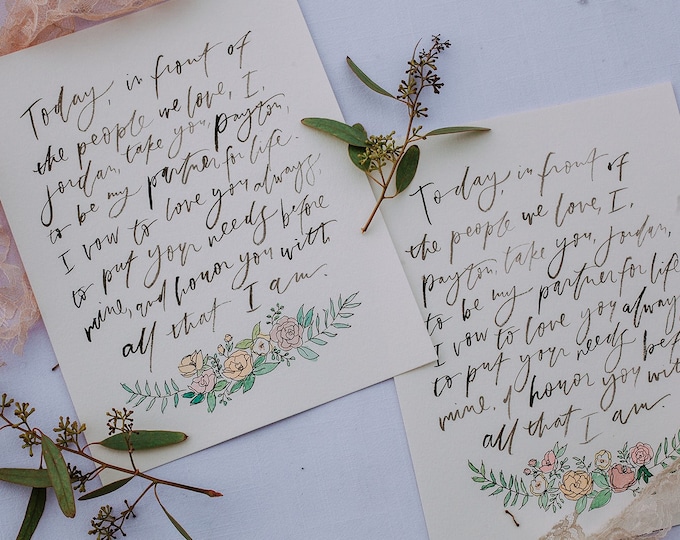 Custom Calligraphy Print // Handwritten // Hand Painted // Scripture ...