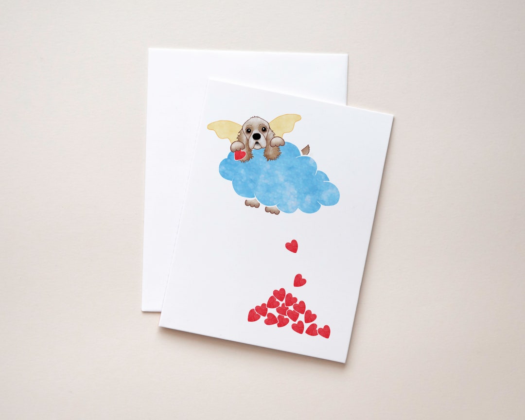 Cocker Spaniel - Dog Heaven Sympathy Card: Loss of Pet, Dog Condolence ...