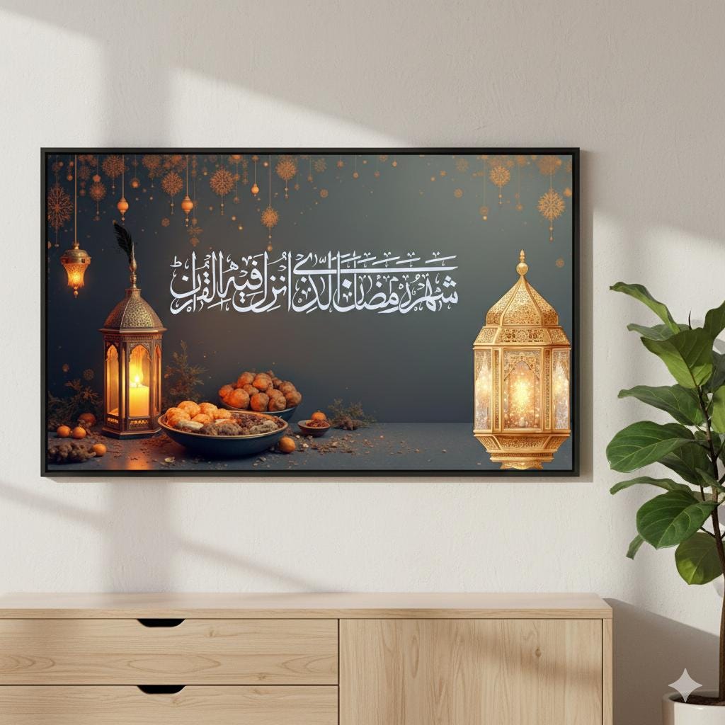 Ramadan Mubarak Islamic Wrap GIFT PNG, PDF | Arabic Calligraphy ...