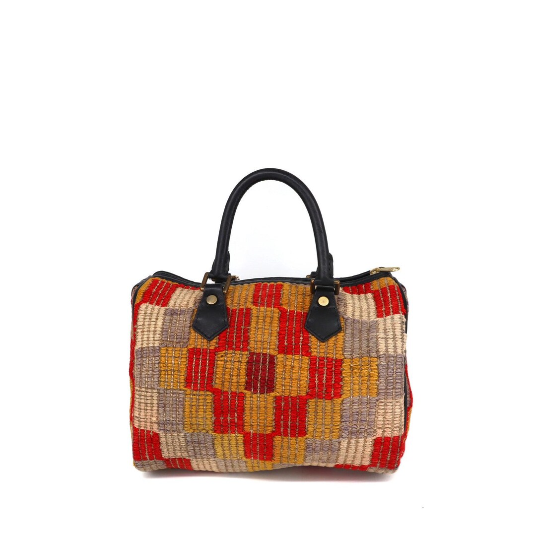 Oasis Kilim Leather Mini Duffle Bag - Etsy