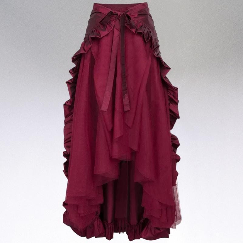 Victorian Steampunk Ruffled Bustle Skirt for Gothic Pirate or Medieval ...