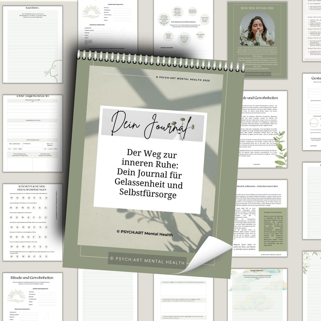 Journal Inner Peace & Self-care Workbook Digital PDF, 31 Pages ...
