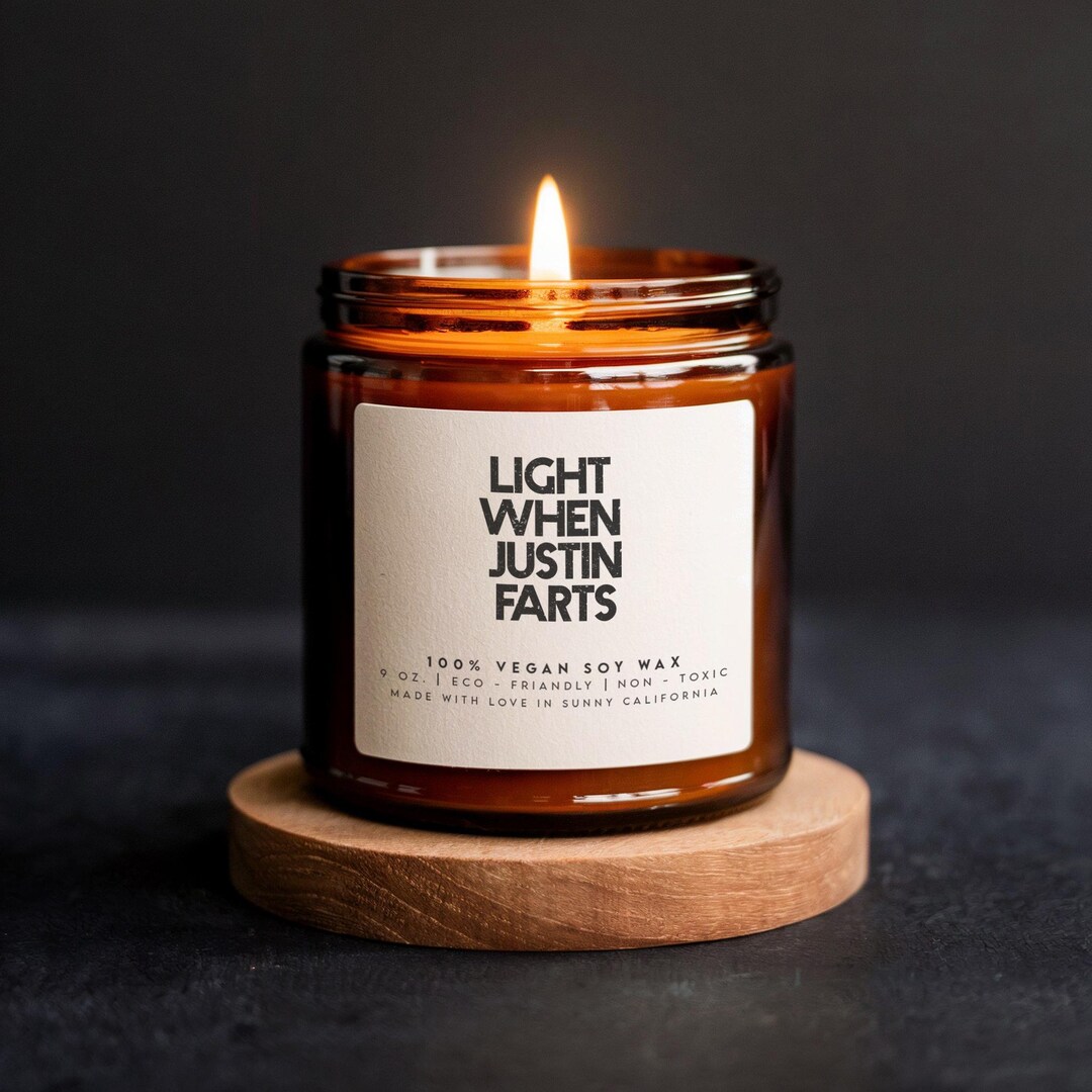 Light When Farts Candle | Custom Fart Name Candle | Funny Gift for Dad ...