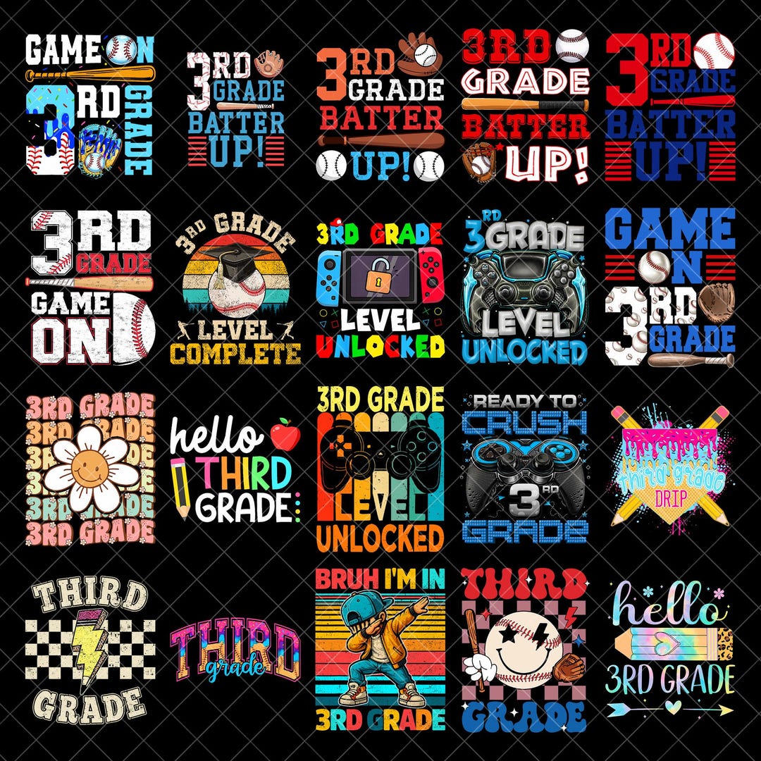 Back to School Grades PNG Bundle, Baseball Drip Ice Cream PNG, Game on ...