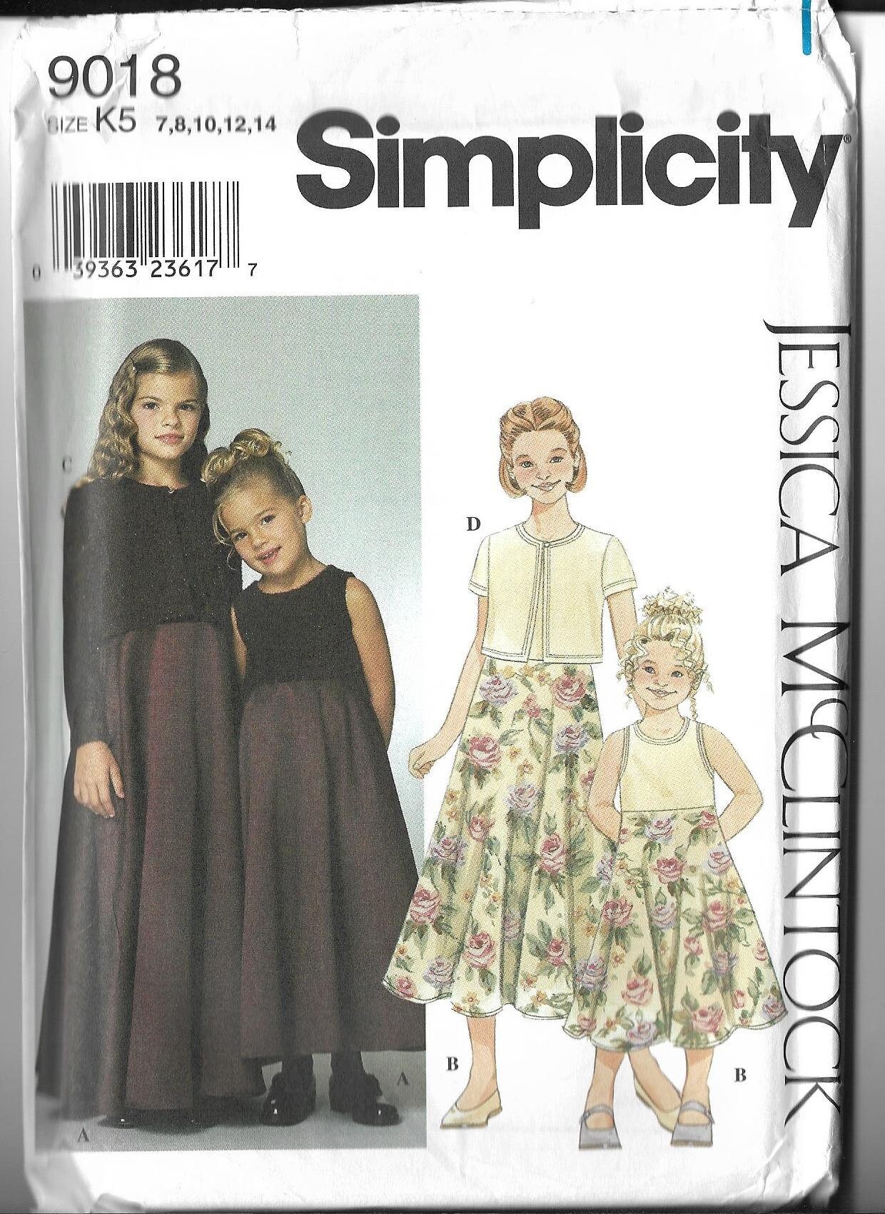 Sewing & Fiber Craft Supplies & Tools Vintage 1999 Simplicity #9018 ...