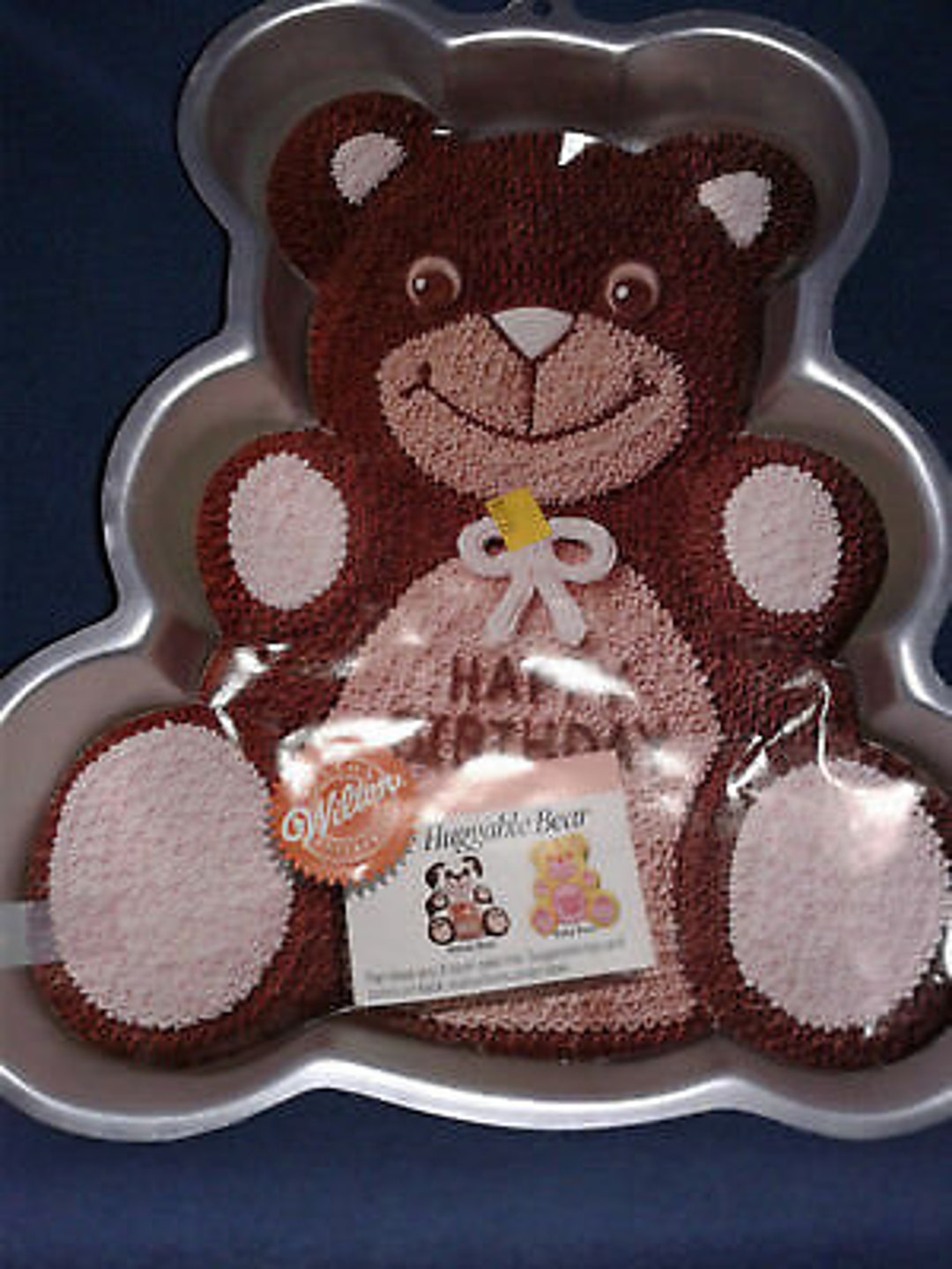 502-3754 Huggable Teddy Bear Wilton Cake Pan Aluminum Cake Pan 01 - Etsy