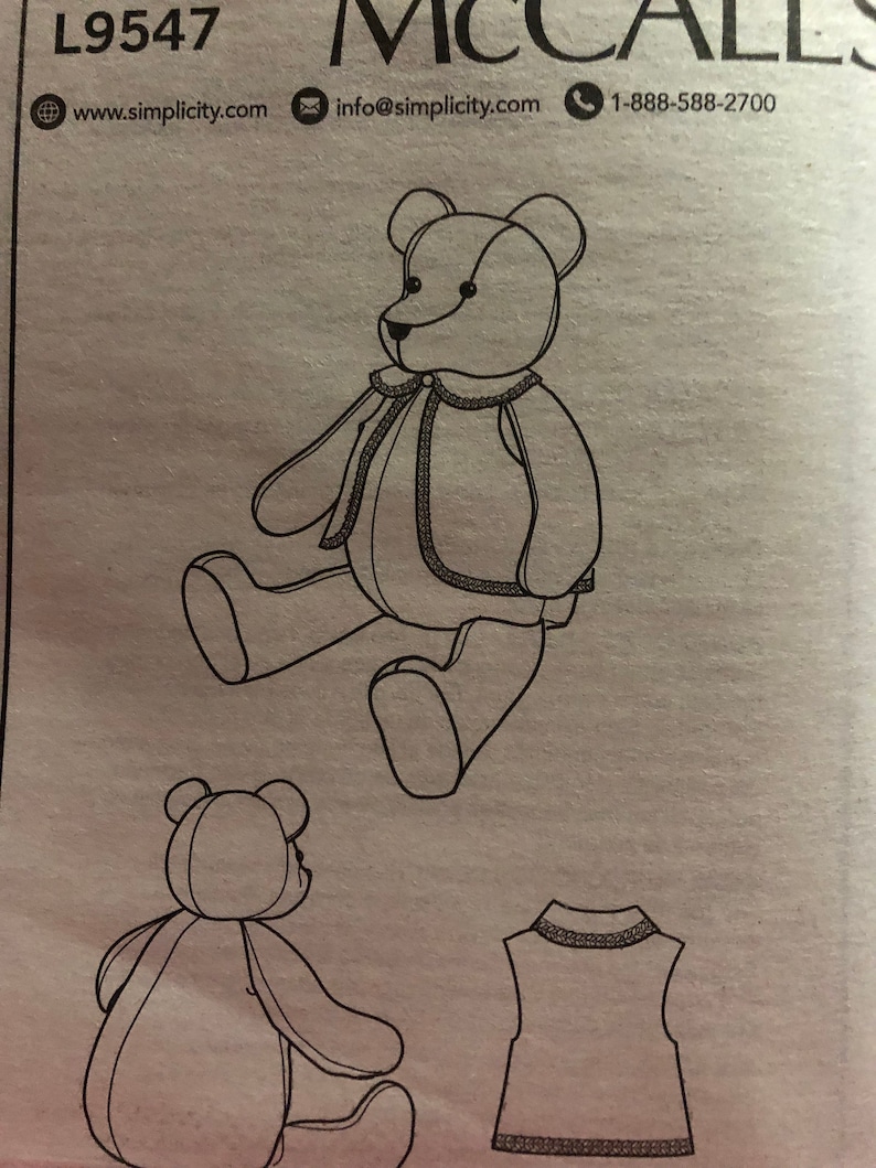 McCall's It's Sew Simple L9547 18 Bear and | Etsy
