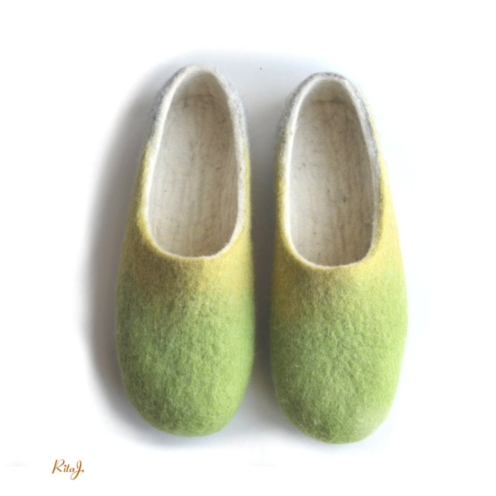 Handmade Wool Felted Slippers House Shoe Earth Spring - Etsy