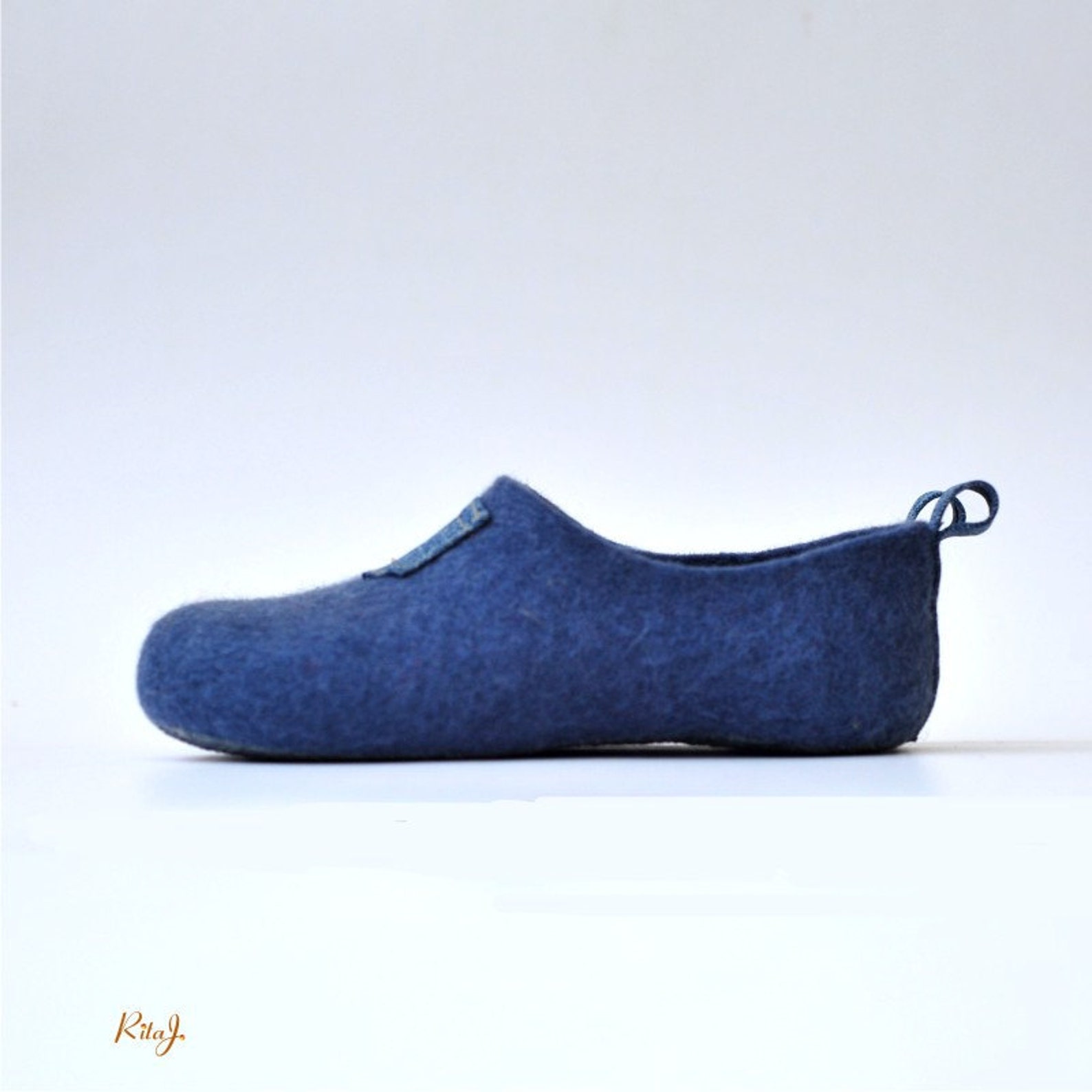 Felted Slippers "i Like Jeans". - Etsy
