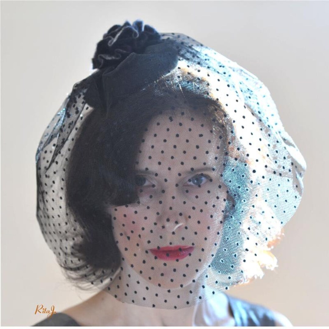 Wool Felt Hats With Veil-20s 50s Hat-pillbox Hat-cocktail Tea Party ...