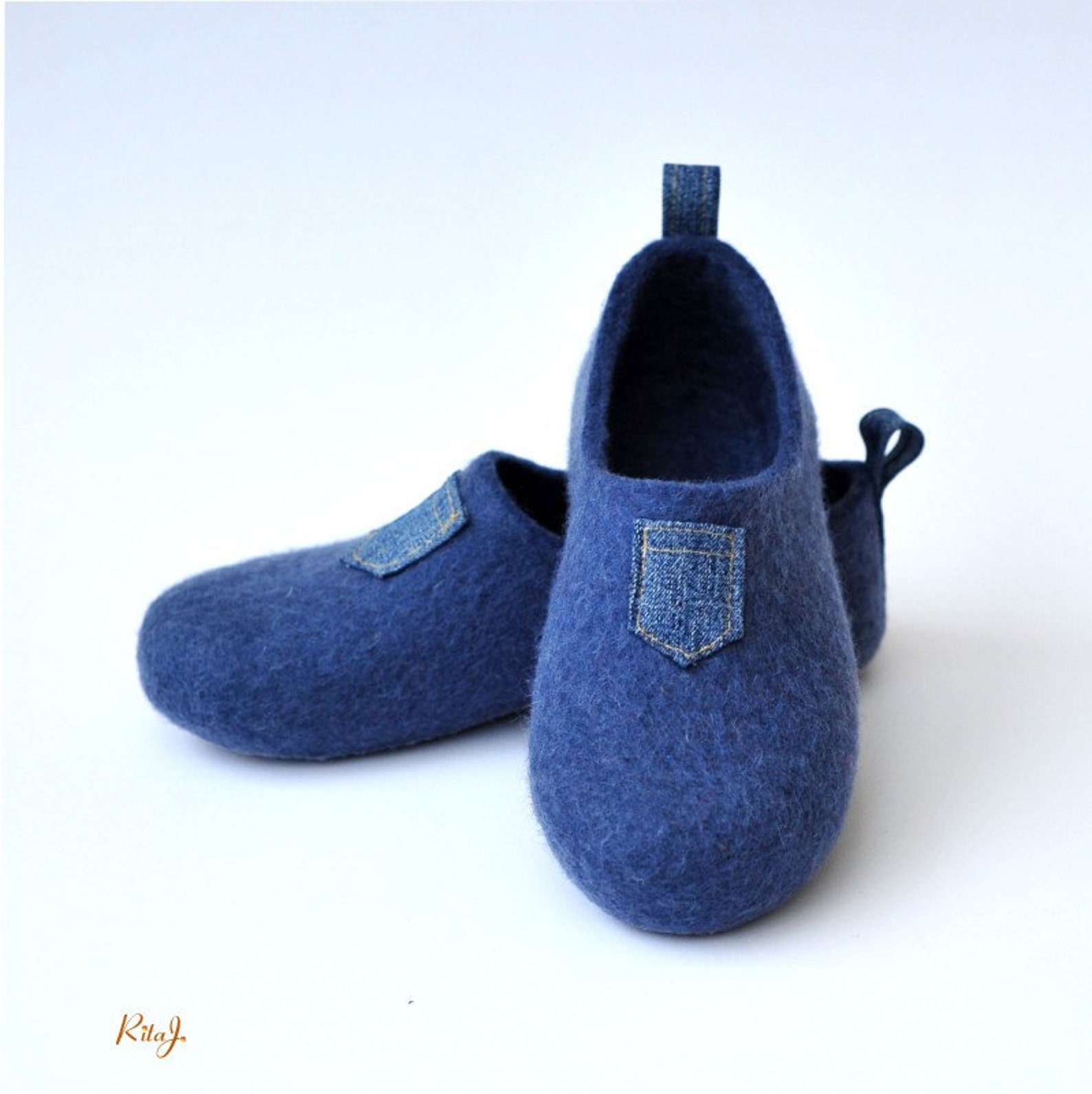 Felted Slippers i Like Jeans. | Etsy