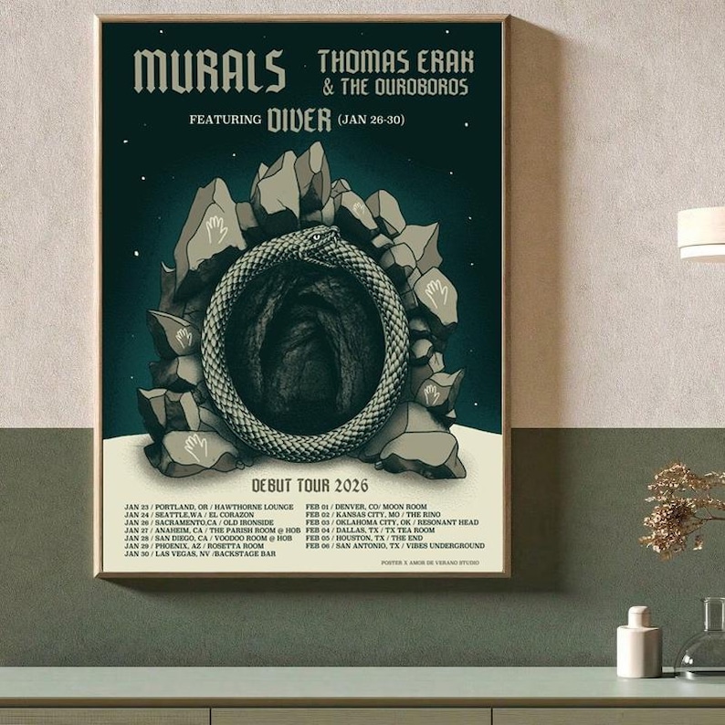Thomas Erak & the Ouroboros Debut Tour 2026 Poster | No Framed - Etsy
