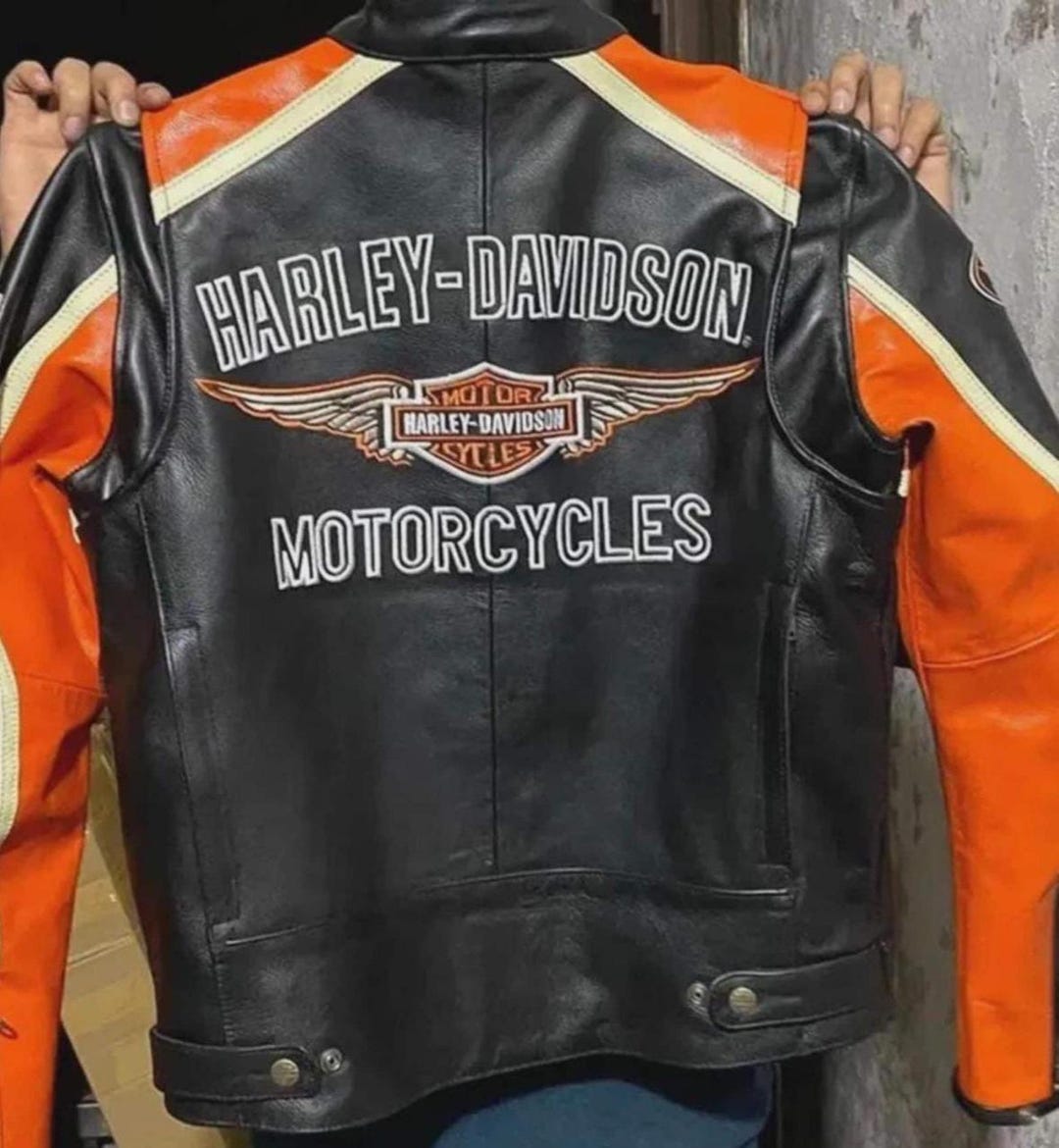 Harley Davidson Cruiser Jacket | Men’s Genuine Cowhide Leather Biker ...