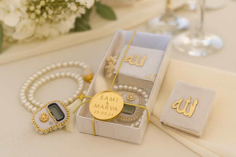 Islamic Gift Box • Personalized Muslim Wedding Favor • Luxury Wedding ...