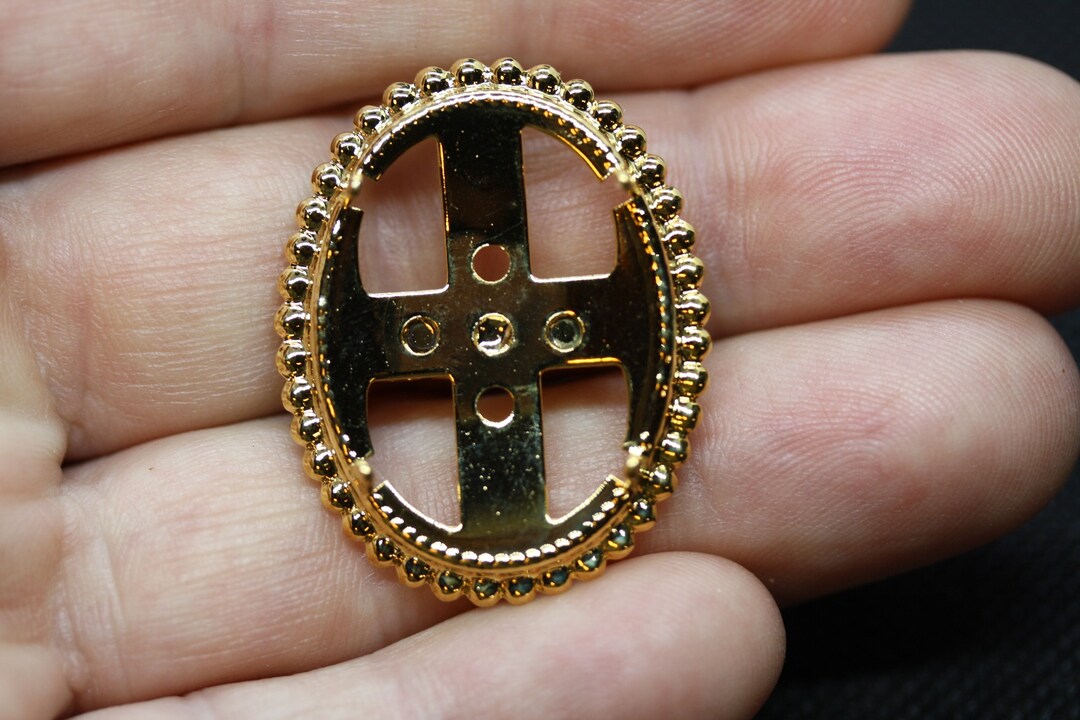 Gold Plated Pronged Bolo Slide for 22 X 30mm Vertical Mounted Stone ...