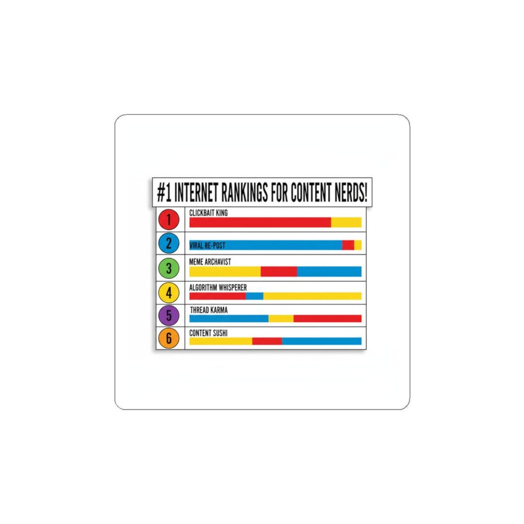 Internet Rankings Chart Kiss-cut Stickers | Top-list Graphic, Ranking ...