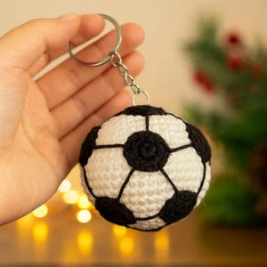 Handmade Crochet Soccer Ball Keychain - Sports Fan Gift - Etsy