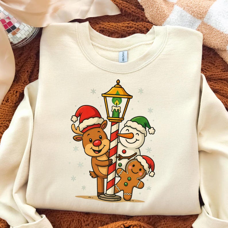 Cute Christmas Friends Clipart PNG, Reindeer Snowman Gingerbread Art ...