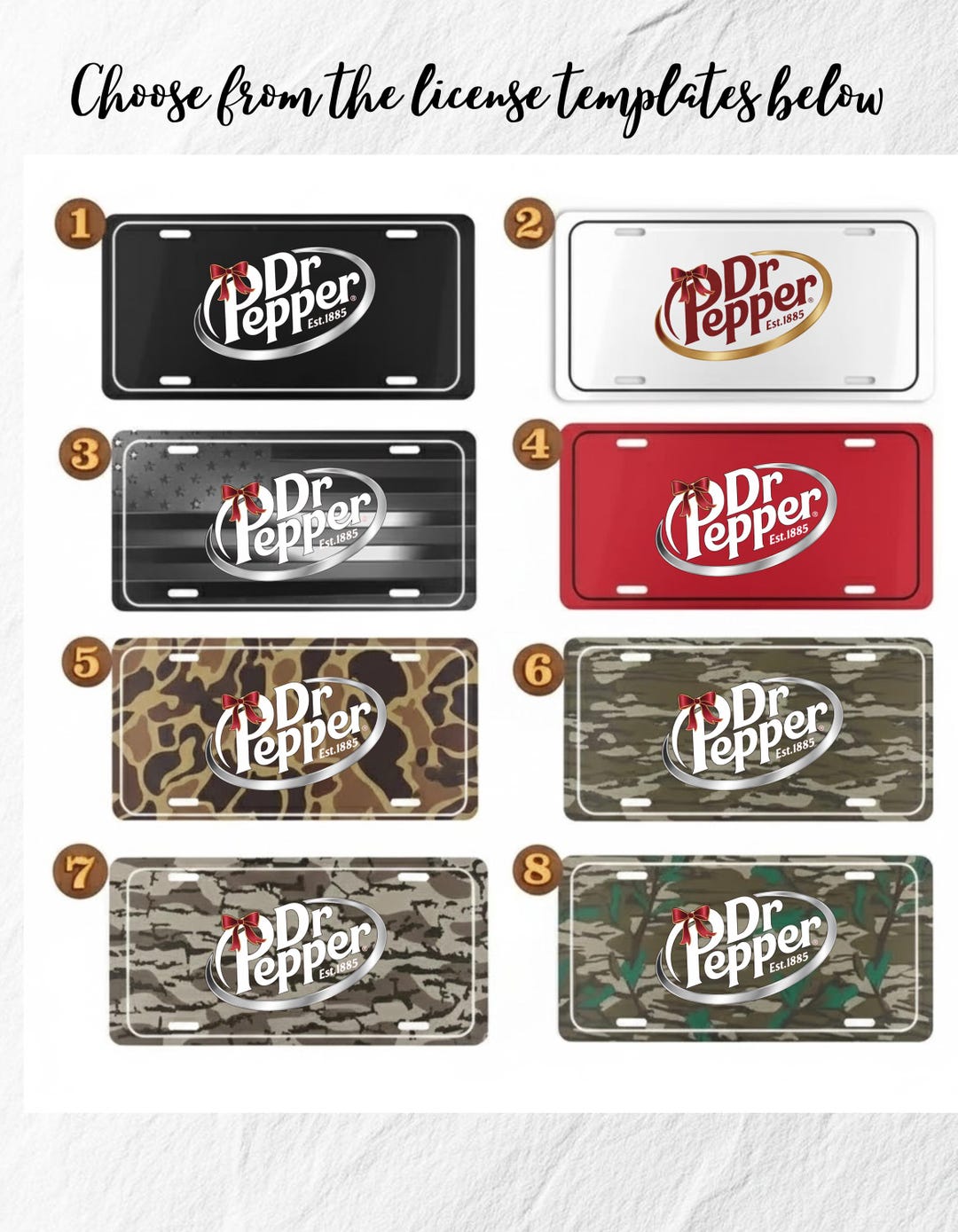 Vintage Soda Inspired License Plate, Aesthetic Maroon & White Auto ...