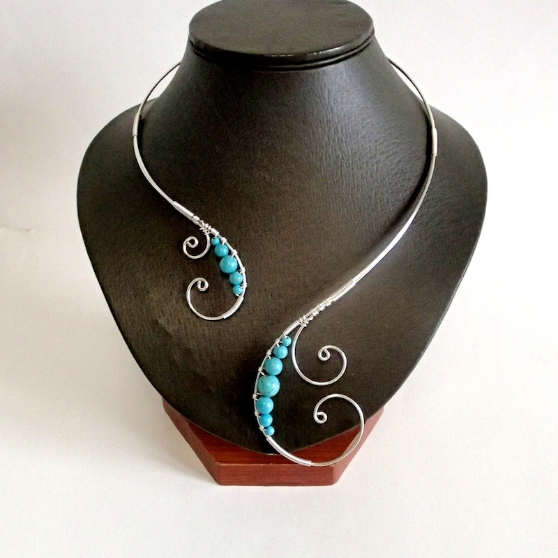 Wire Bead Necklace - Etsy