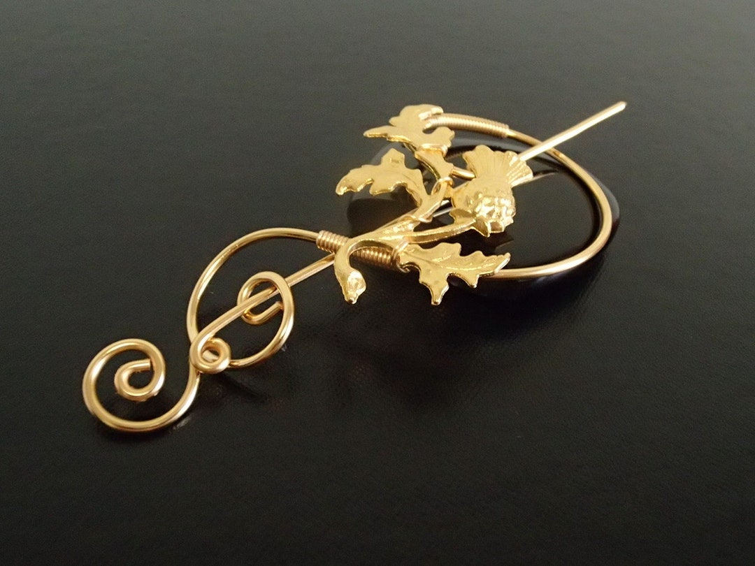 Scottish Thistle Brooch Pin, Shawl Pin, Scarf Pin, Sweater Brooch ...