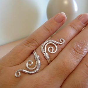 Adjustable Wire Ring, Wire Wrapped Ring, Silver Copper Gold Ring, Wire ...