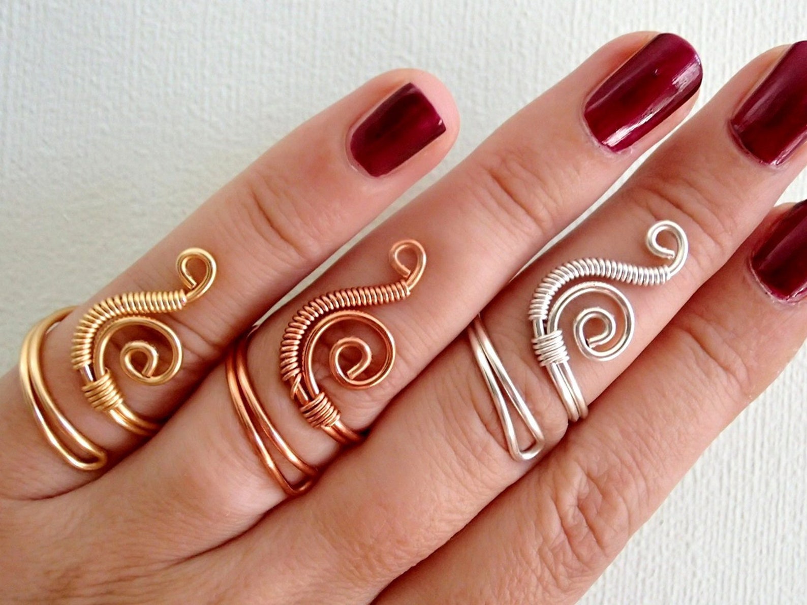 Adjustable Wire Ring, Silver Ring, Copper Ring, Gold Ring, Wire Wrapped ...
