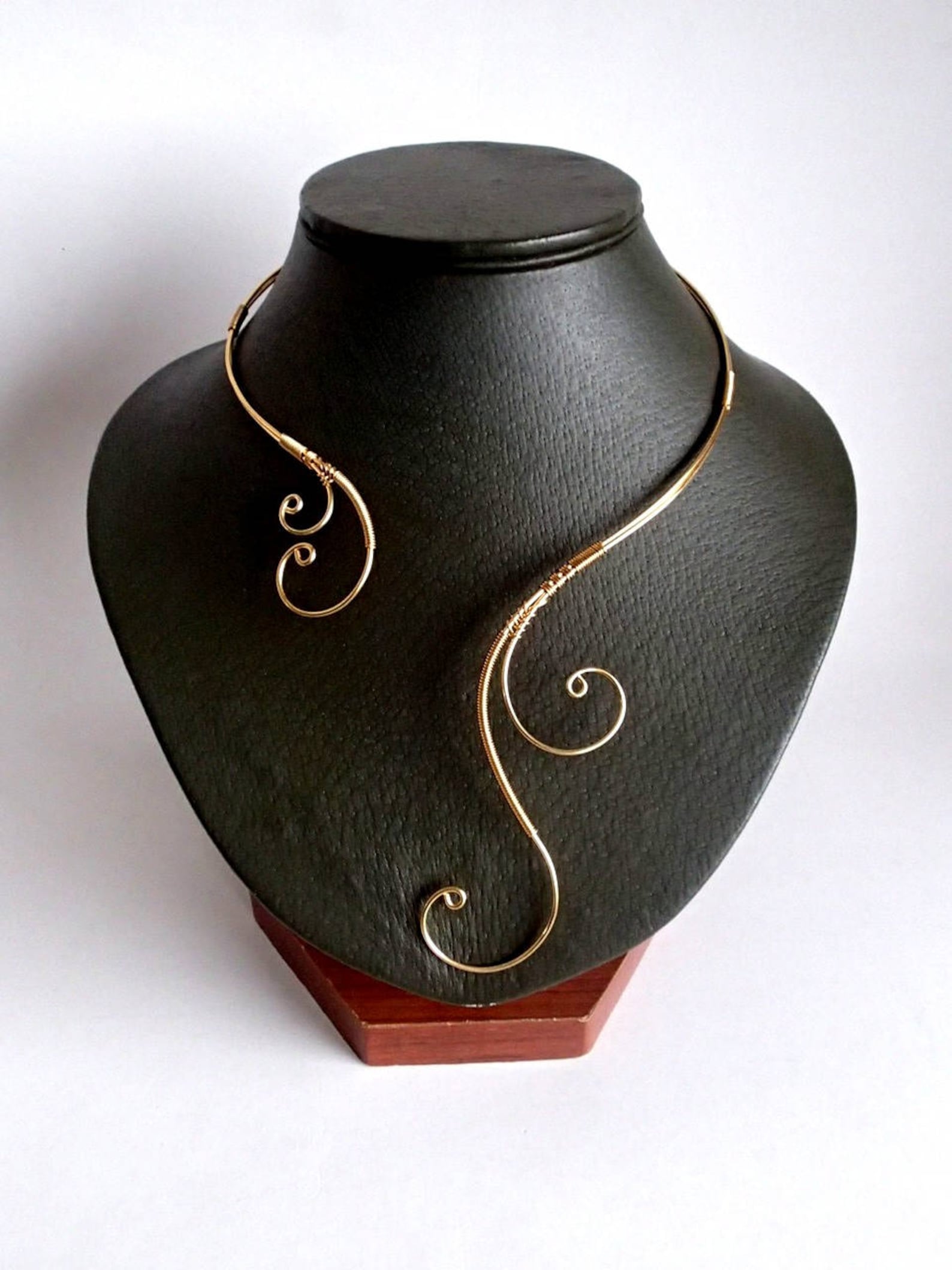 Open Necklace Gold Necklace Statement Necklace Collar - Etsy