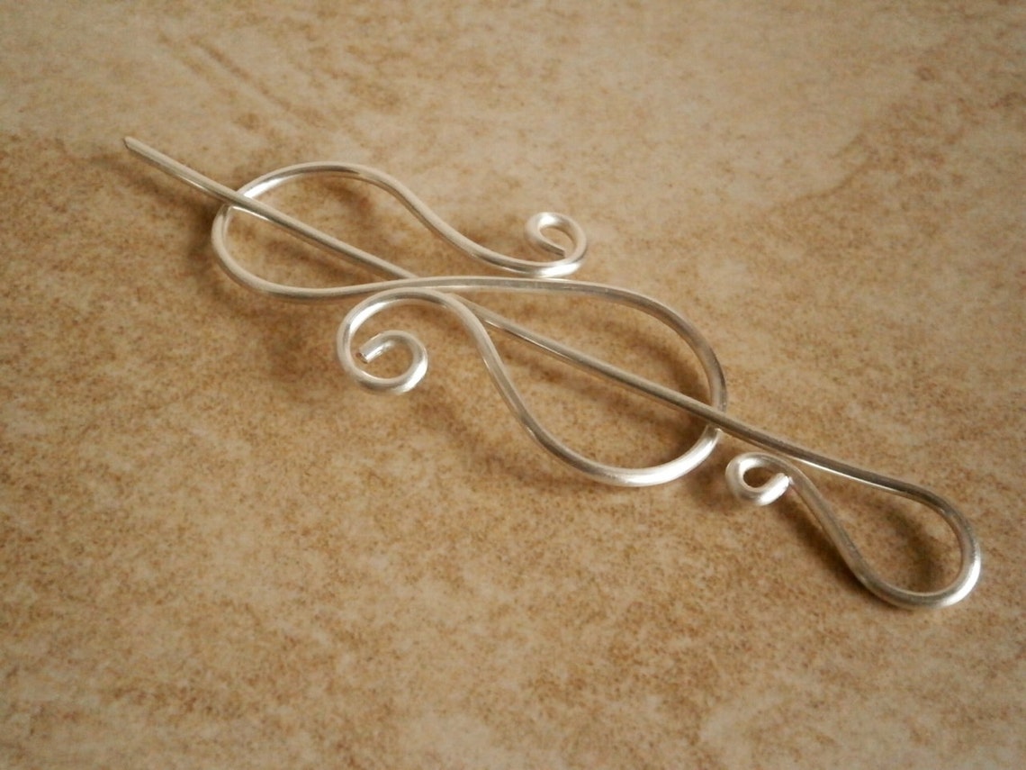 Spiral Shawl Pin Scarf Pin Sweater Brooch Knitting - Etsy
