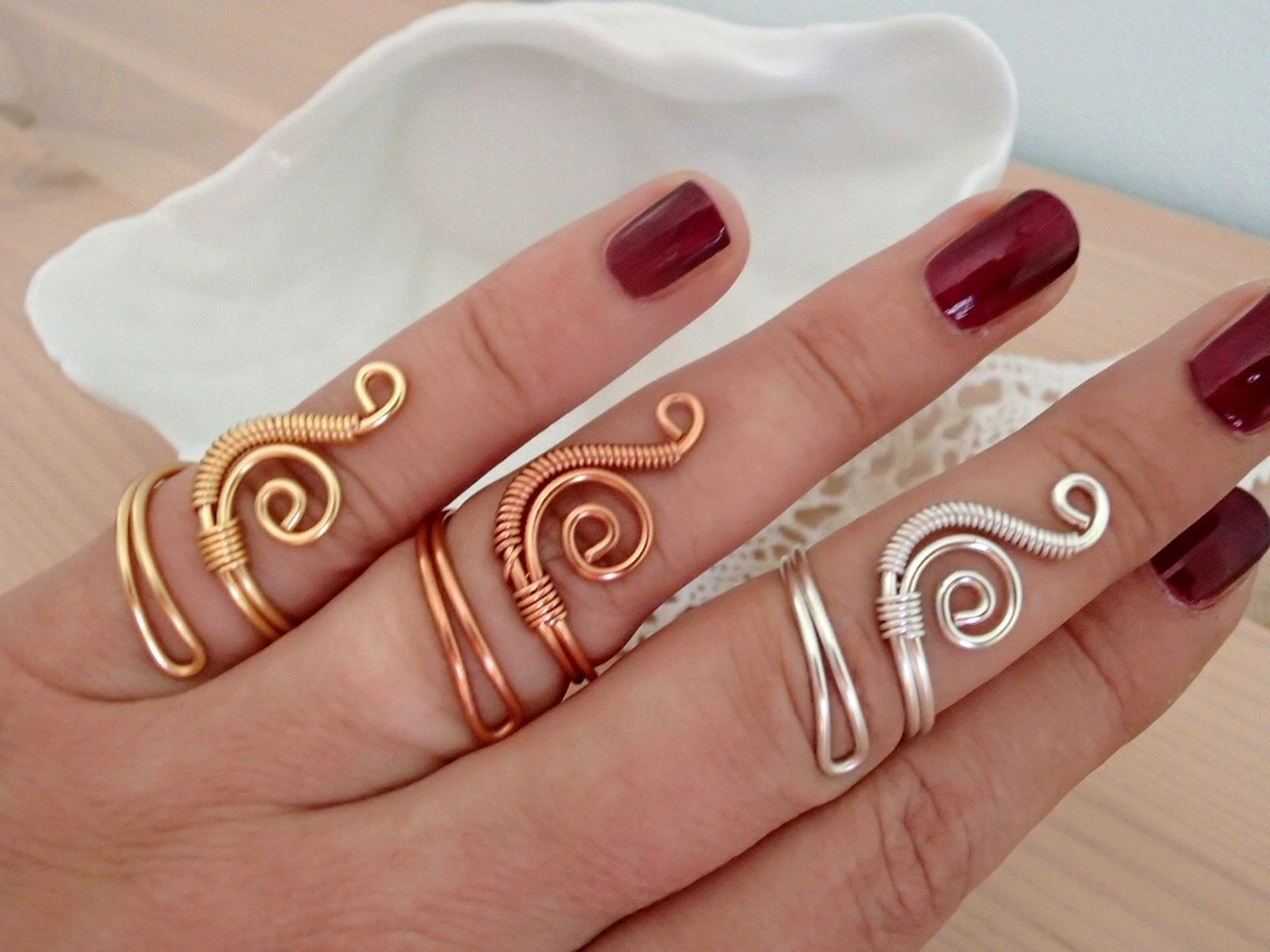 Adjustable Wire Ring Silver Ring Copper Ring Gold Ring | Etsy