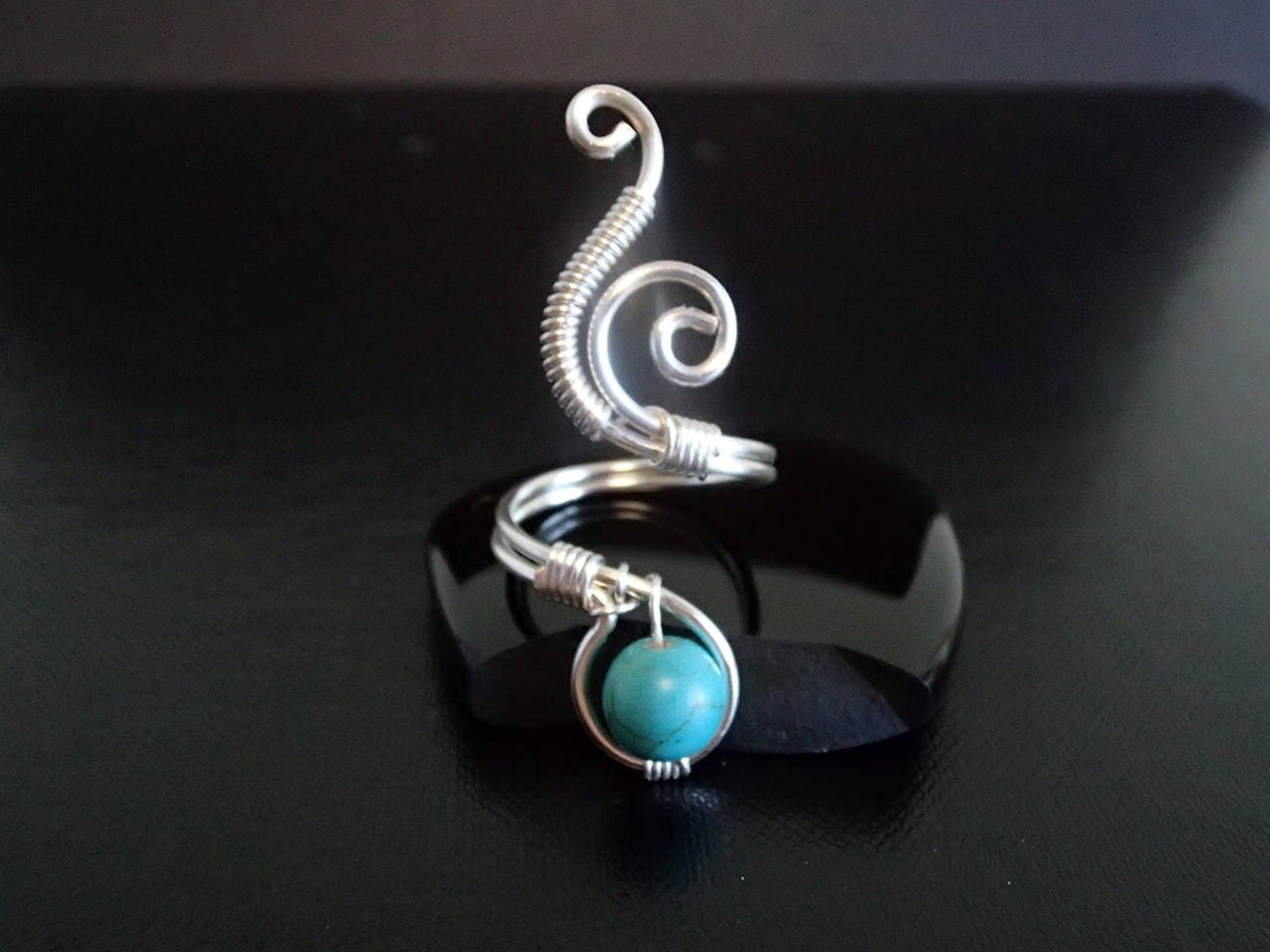 Adjustable Wire Ring Turquoise Ring Silver Ring Wire | Etsy