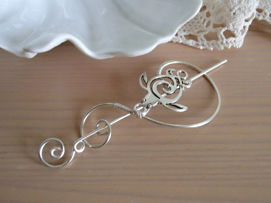 Shawl Pin, Scarf Pin, Sea Turtle Pin, Sweater Brooch, Music Brooch ...