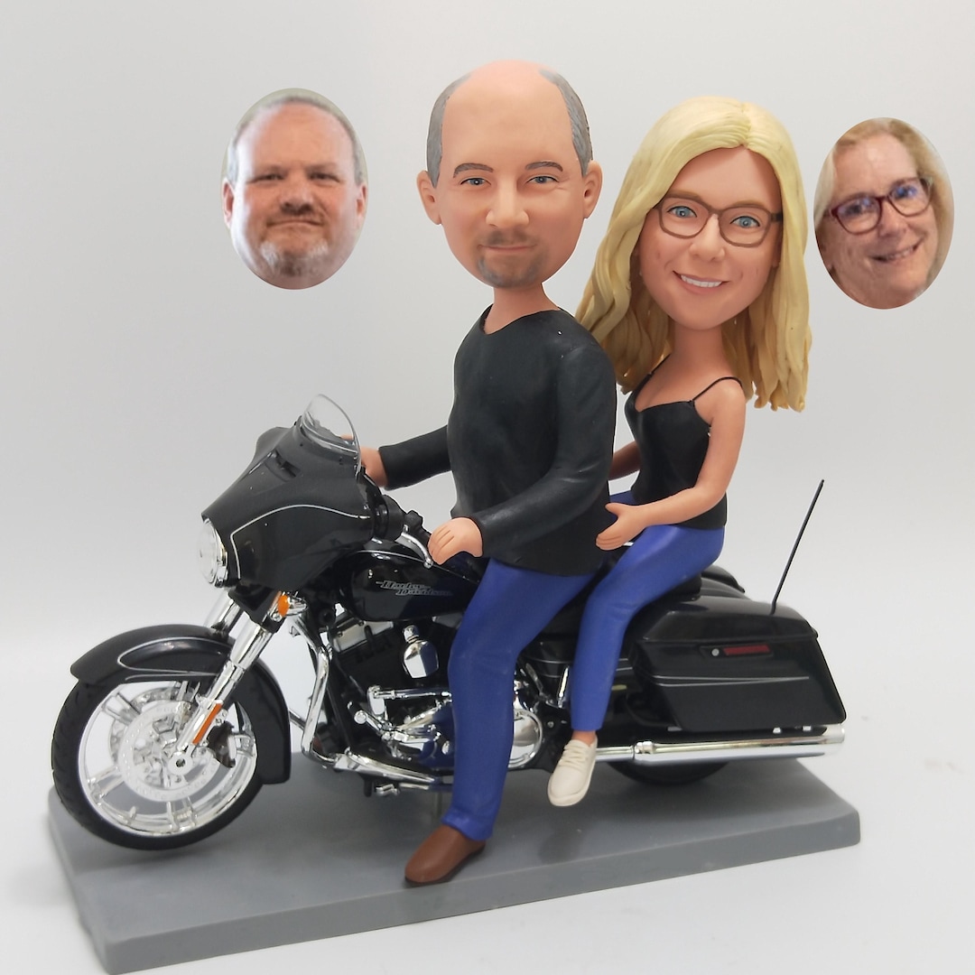 Custom Motorcycle Couple Bobblehead – Personalized Biker Gift for ...