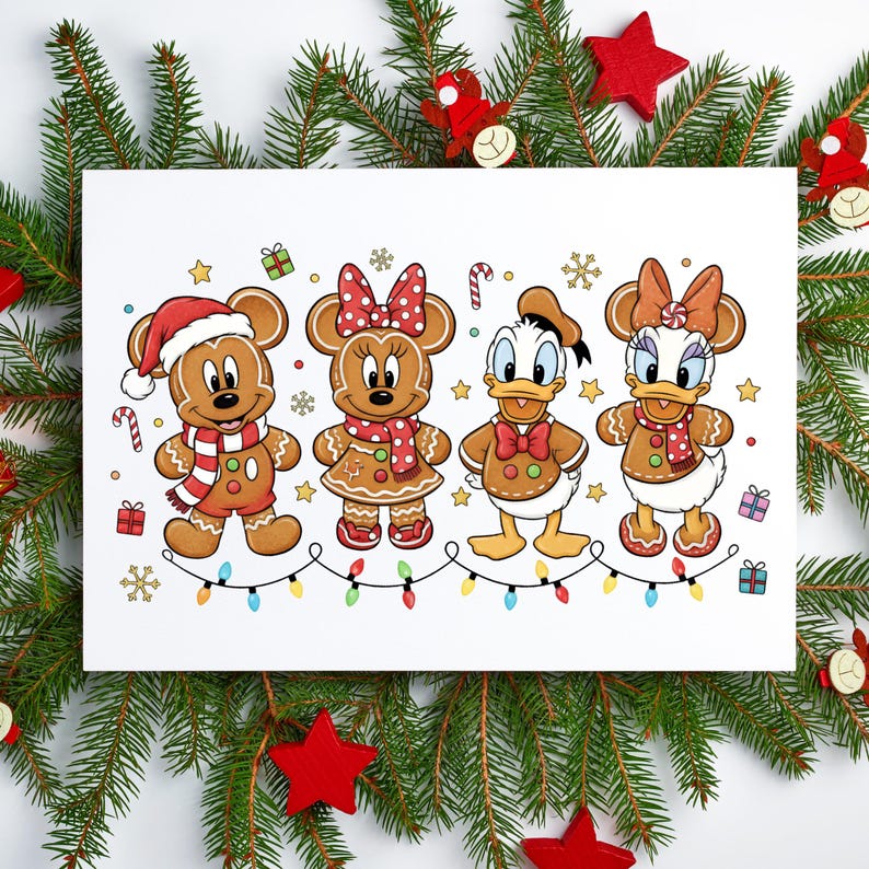 Gingerbread Mouse Family Christmas PNG | Holiday Design (instant ...
