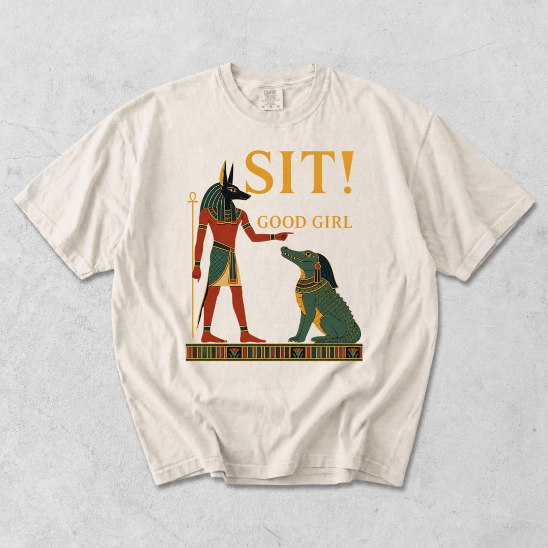 Anubis and Ammit Comfort Colors® Shirt, Funny Egyptian Mythology Tee ...