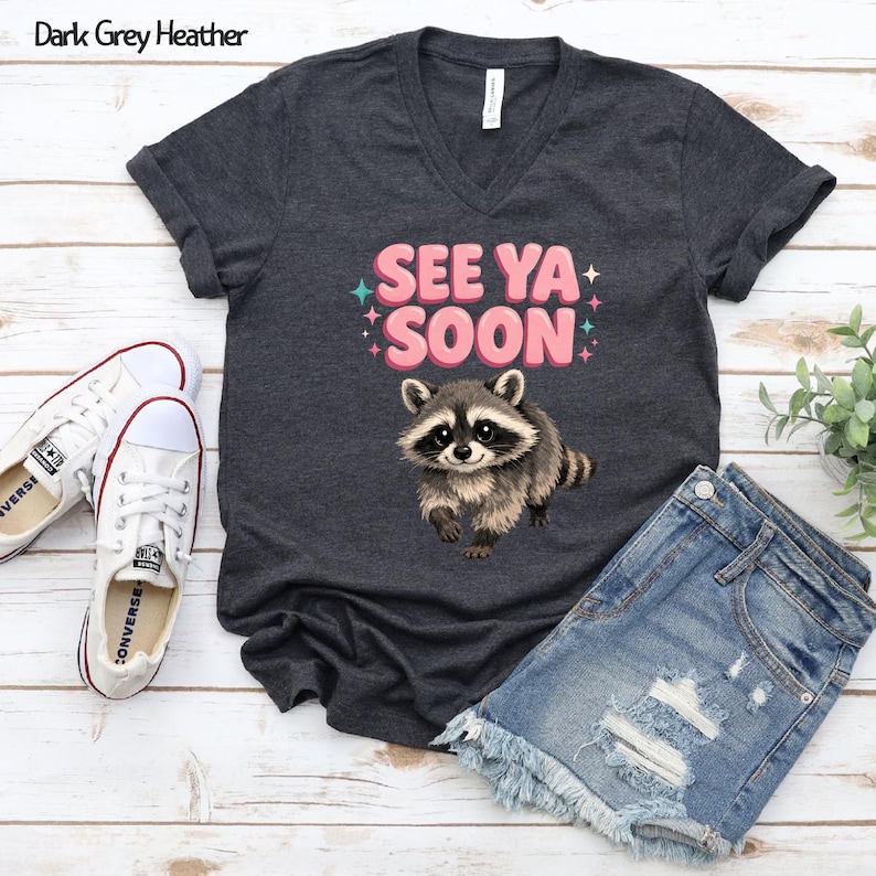 See Ya Soon Racoon Comfort Colors® Shirt, Funny Raccoon Quote Tee, Star ...