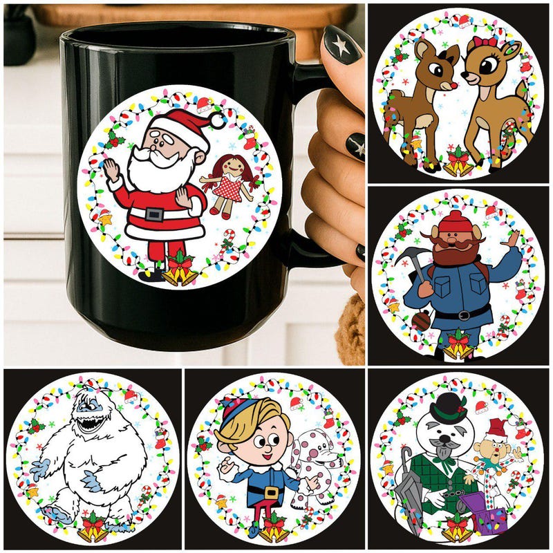 Christmas Rudolph Sticker - Etsy
