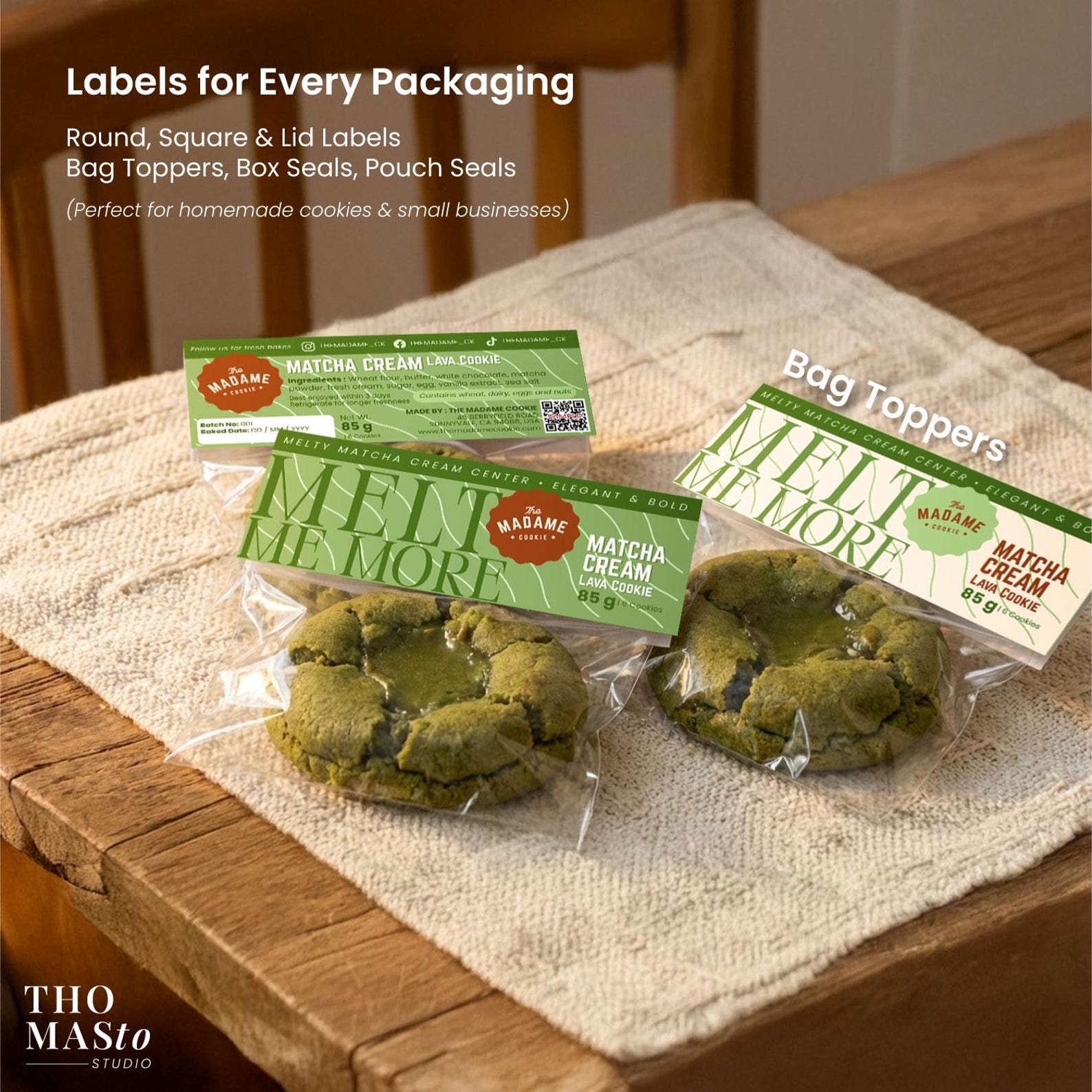 Editable Cookie Label Bundle | Canva Template for Homemade Cookie ...