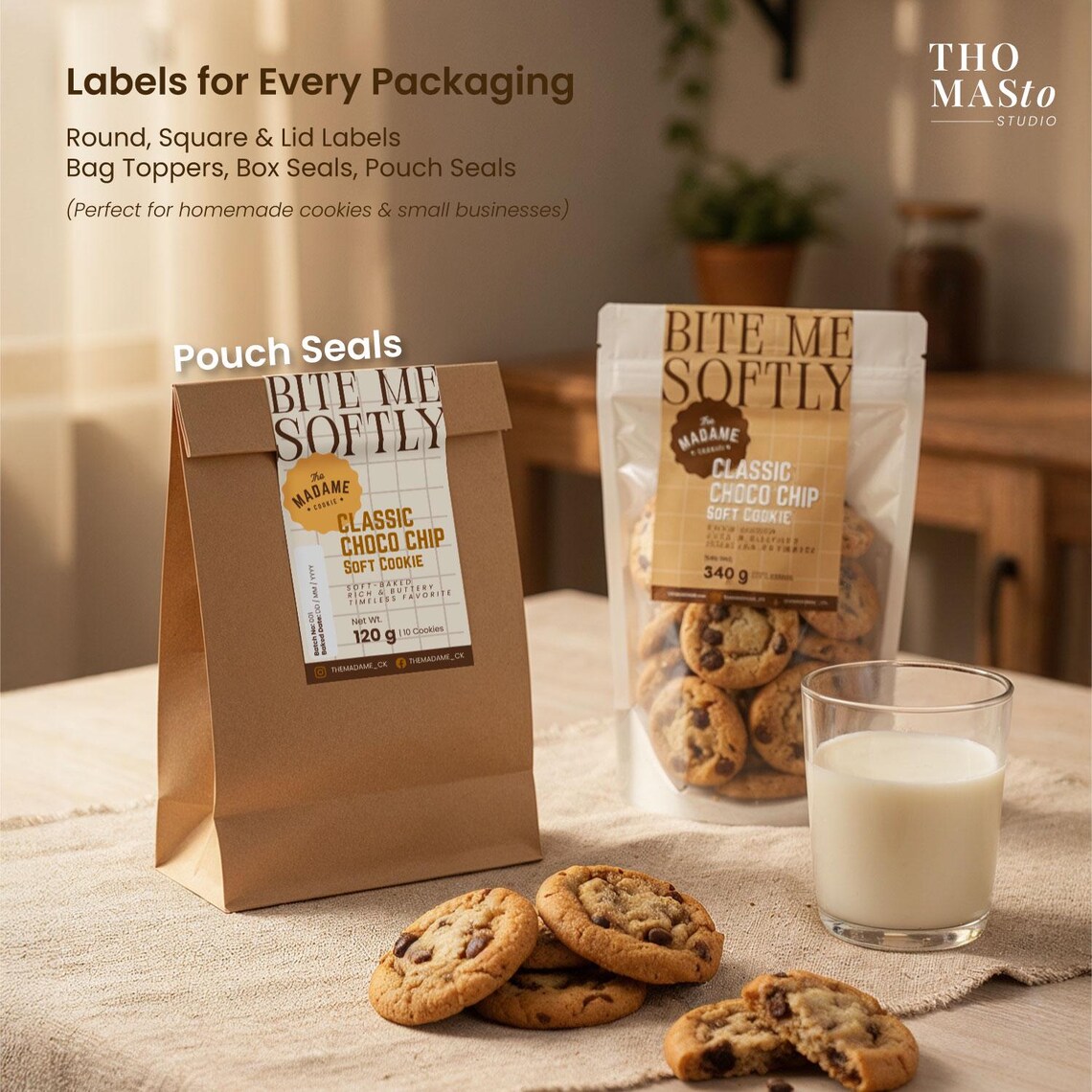 Editable Cookie Label Bundle | Canva Template for Homemade Cookie ...