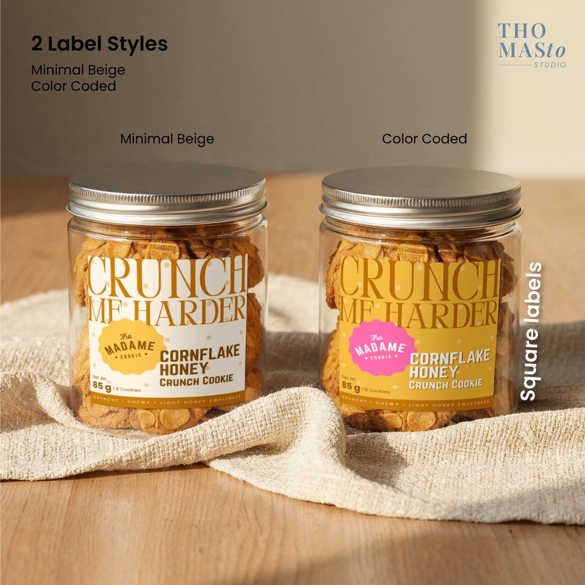 Editable Cookie Label Bundle | Canva Template for Homemade Cookie ...