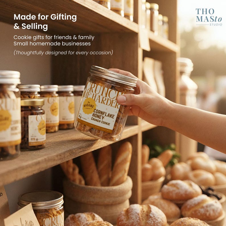 Editable Cookie Label Bundle | Canva Template for Homemade Cookie ...