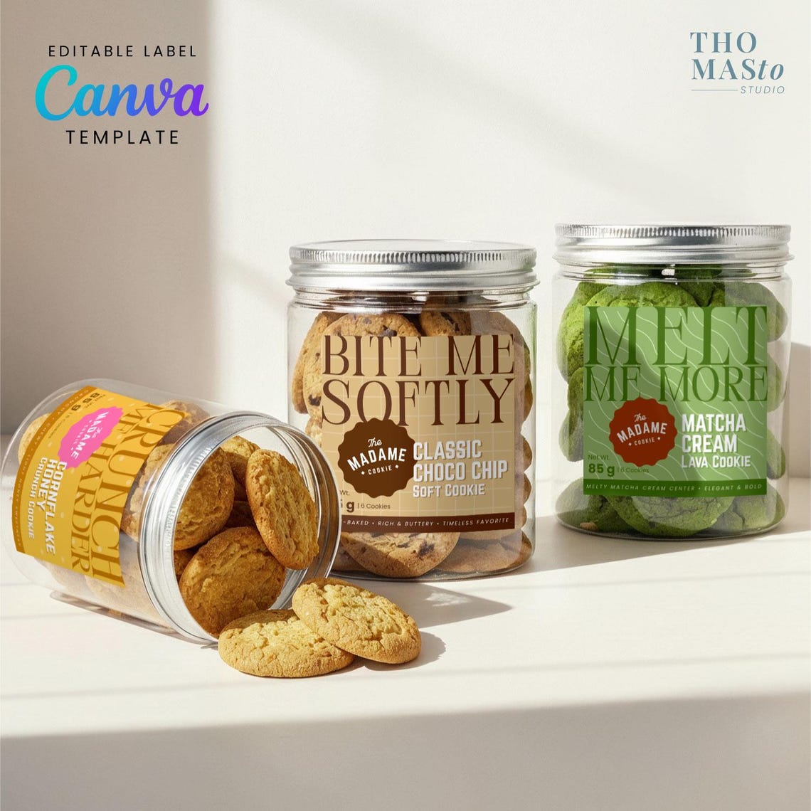 Editable Cookie Label Bundle | Canva Template for Homemade Cookie ...