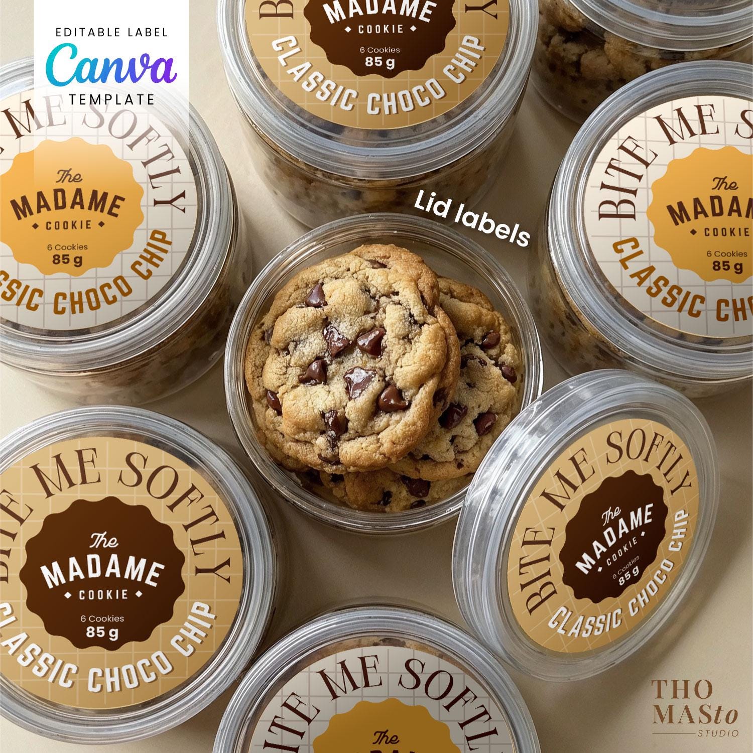 Editable Cookie Label Bundle | Canva Template for Homemade Cookie ...