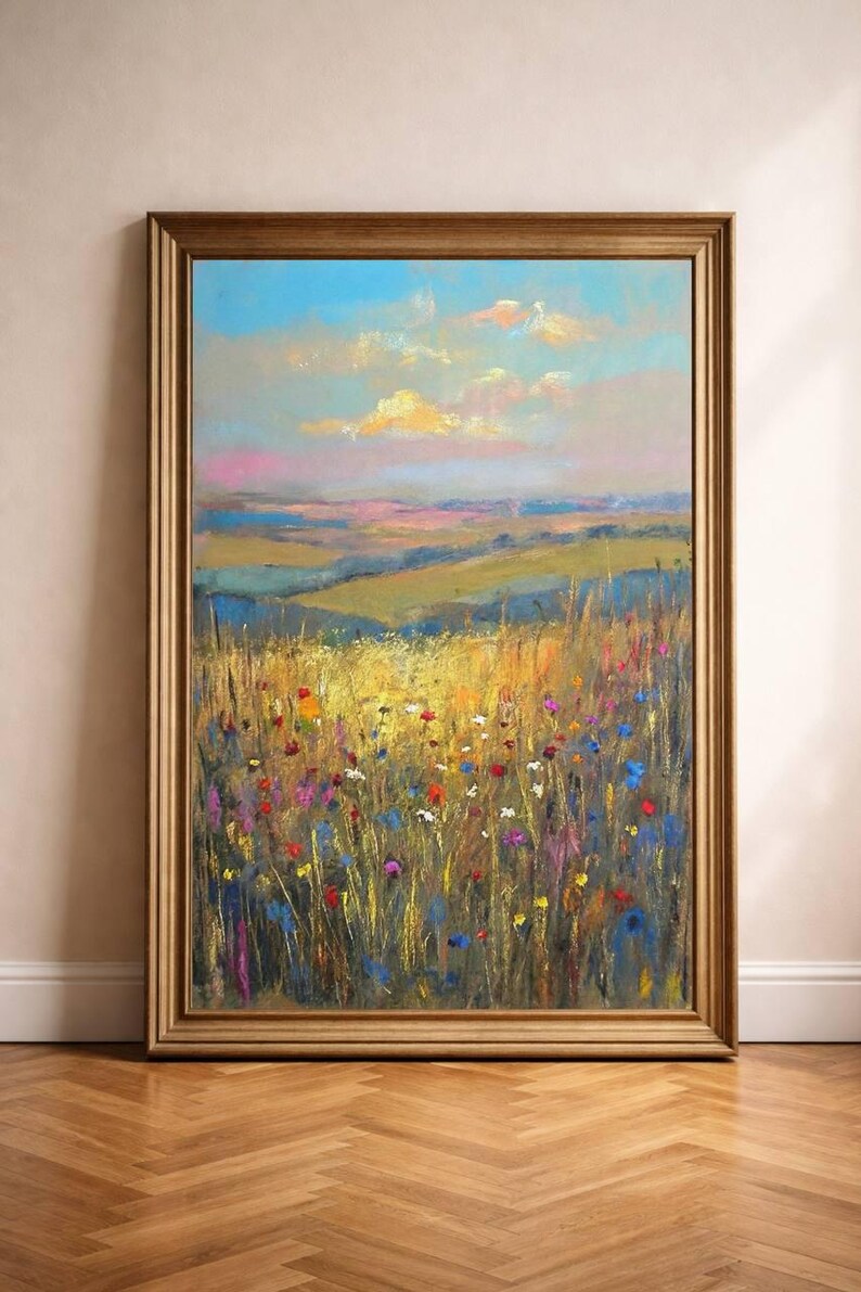 Monet Style Pastel Oil Painting Print Impressionist Floral Wall Art monet-style-pastel-oil-painting-print-impressionist-floral-wall-art